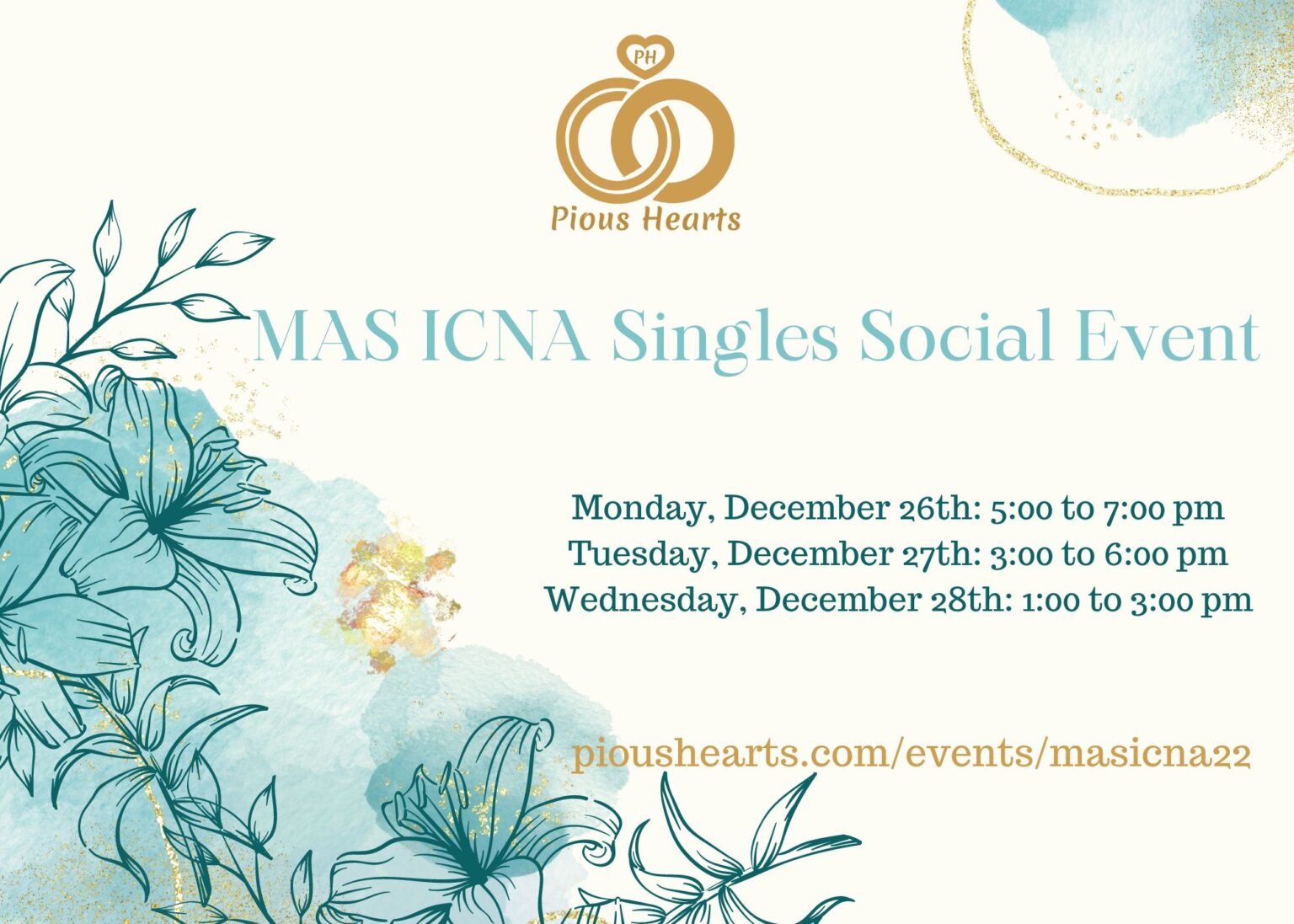 MAS ICNA & Pious Hearts Singles Social Event - Pious Hearts