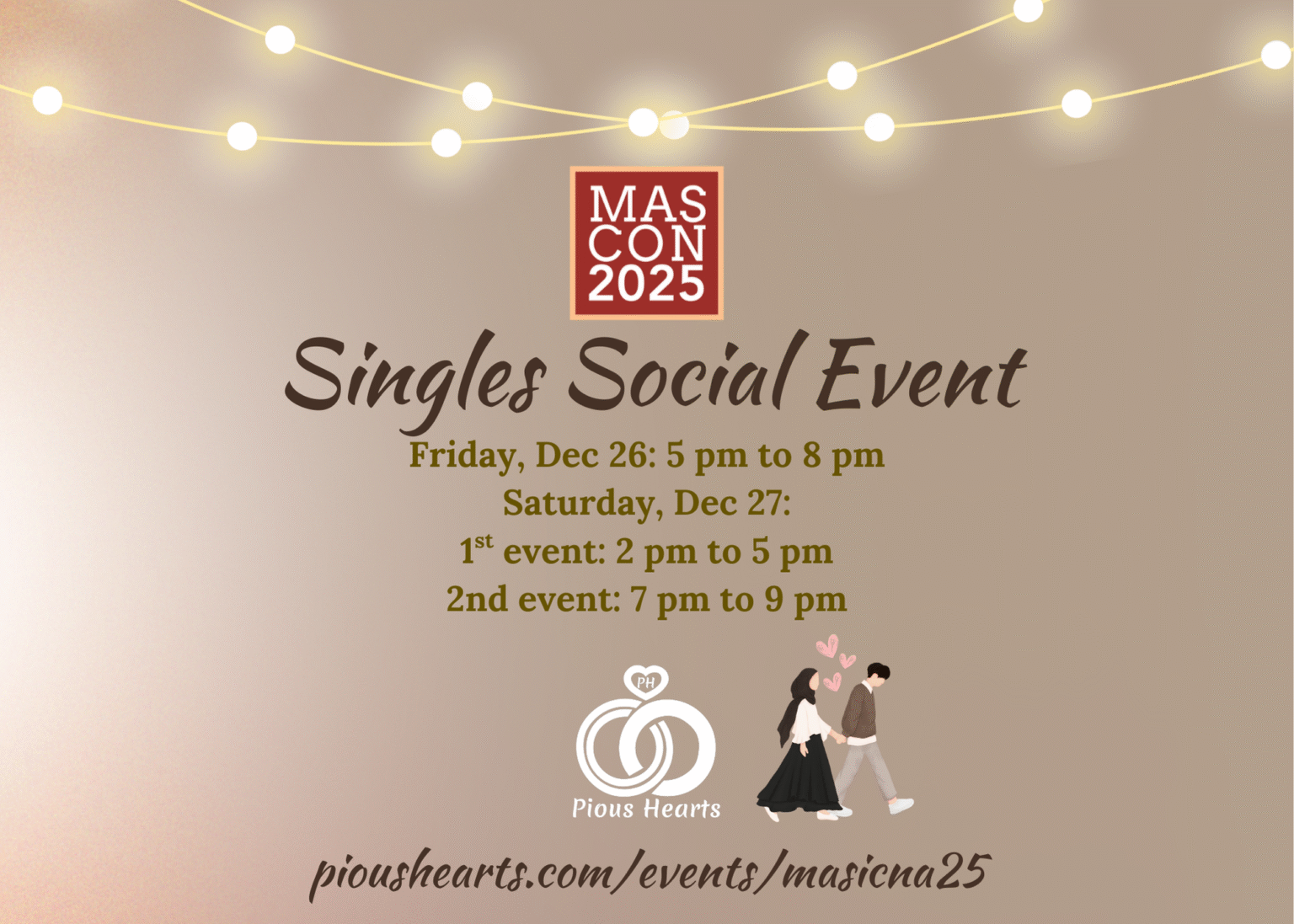 MAS ICNA & Pious Hearts Singles Social Event - Pious Hearts